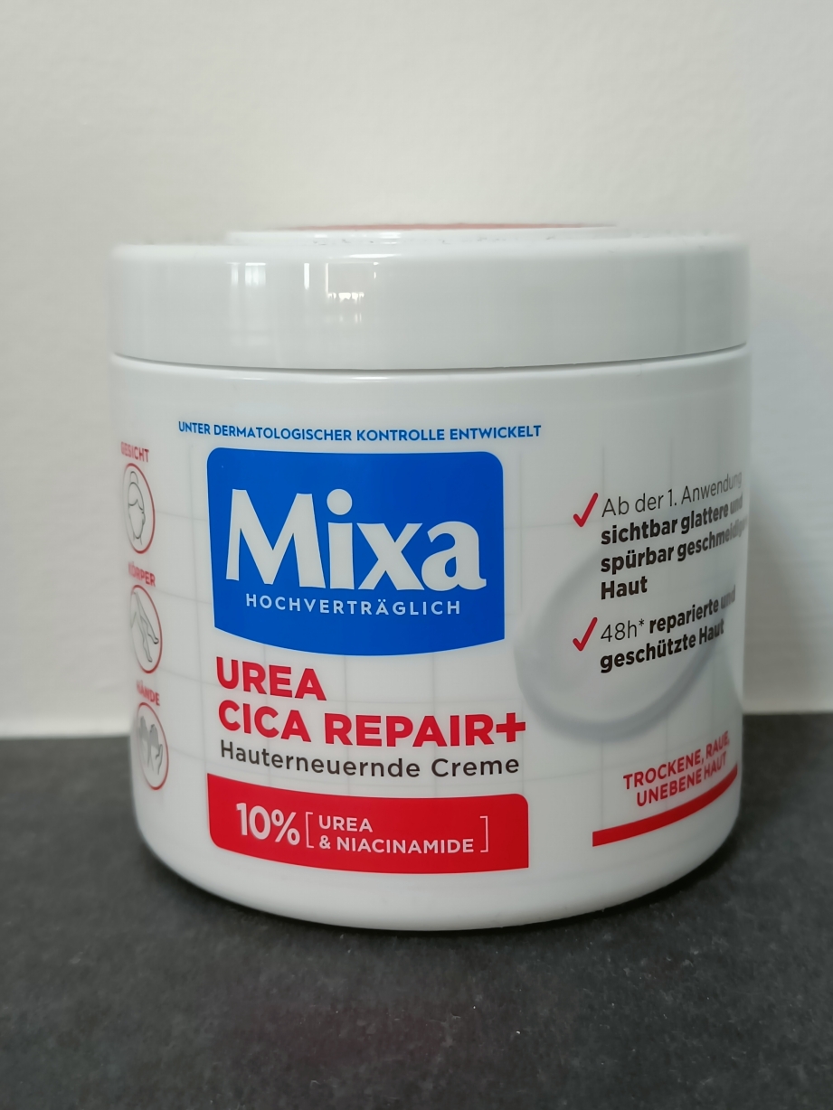 Testbericht zur Urea Cica Repair+ Hauterneuernde Creme von Mixa (gofeminin)